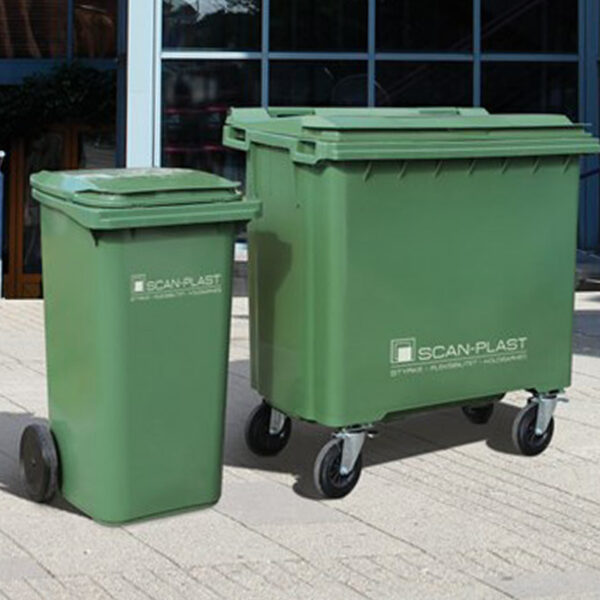 Waste Containers With Four Wheels - Plastic - Scan-Plast